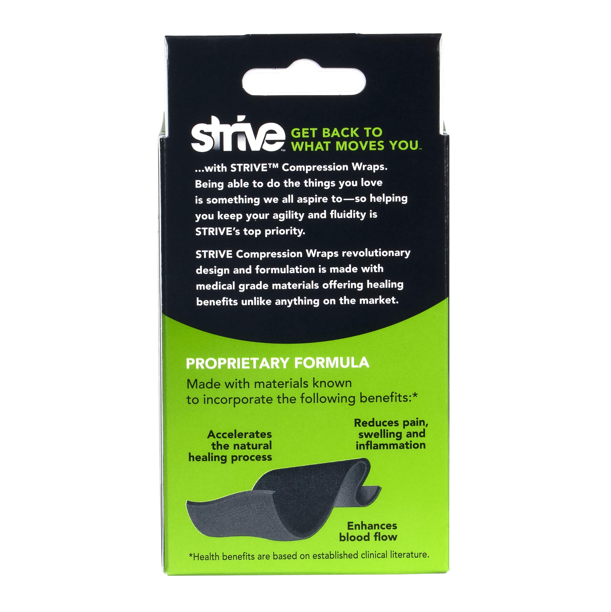 STRIVE Compression Infrared 4"x60" Therapy Wrap for Wrist, Arm, Leg, Ankle, Elbow. Enhances Blood Flow, Reduces Swelling, Accelerates Healing. Black, Made in the USA