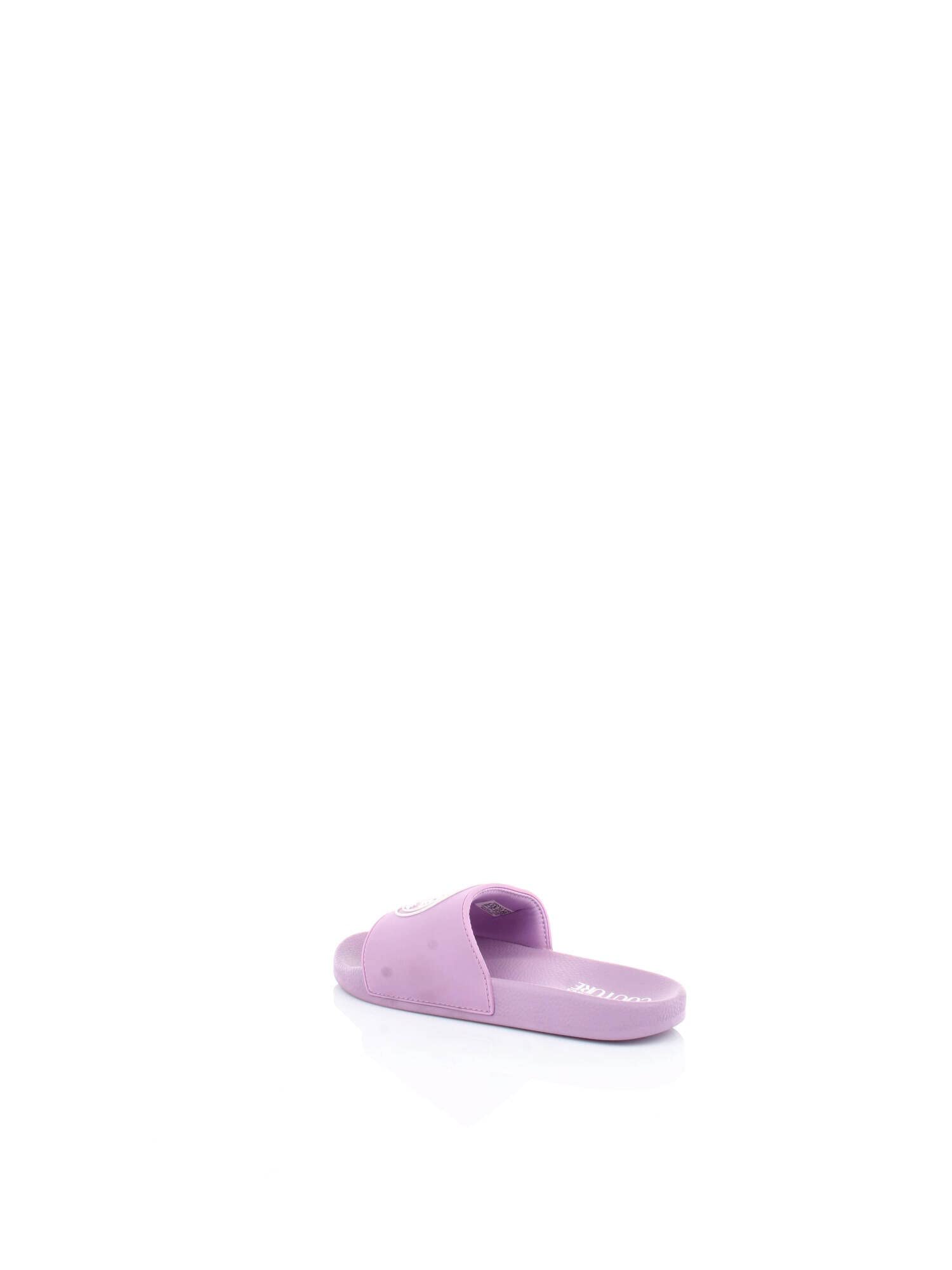 Versace Jeans Couture Lavender Signature Logo Pool Slide -6 for womens