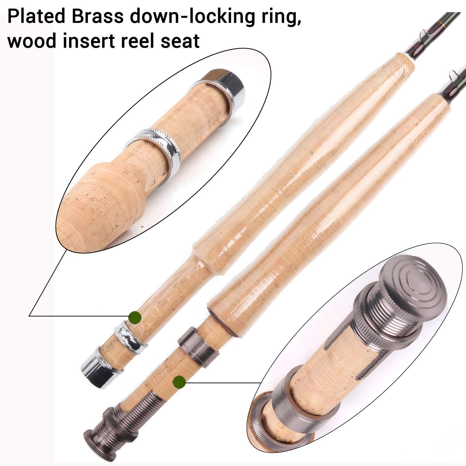 Unifishing-Fly-Rod-V-Light Series 1/2/3wt 6'/6'6"/7'/7'6"ft-Fly-Fishing-Rod-Small-Streamer (2wt 6ft 3piece)