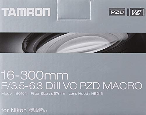Tamron 16-300mm F/3.5-6.3 Di-II VC PZD All-In-One Zoom for Nikon DX DSLR Cameras