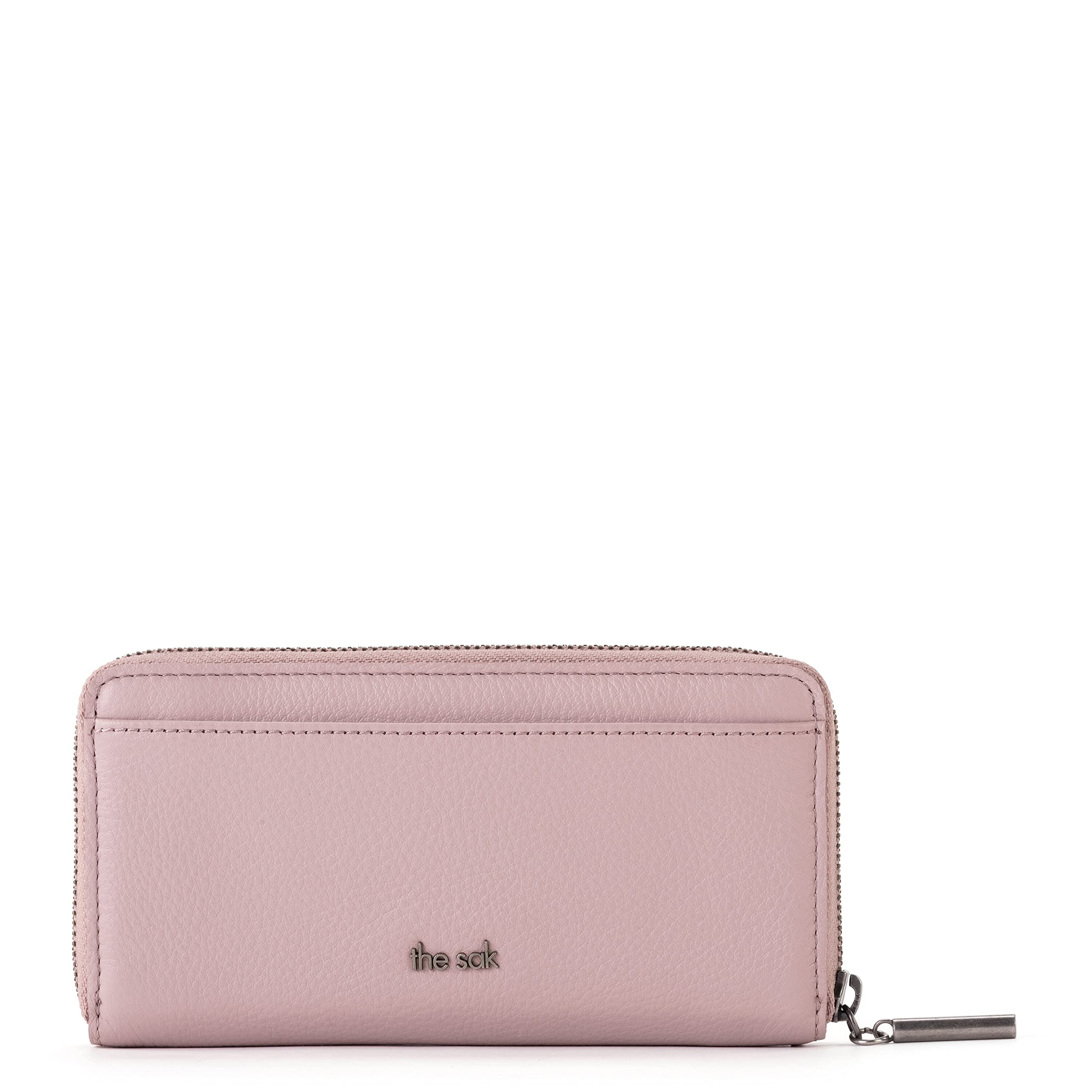 The Sak Essential Zipper Wallet in Leather, Rosewood