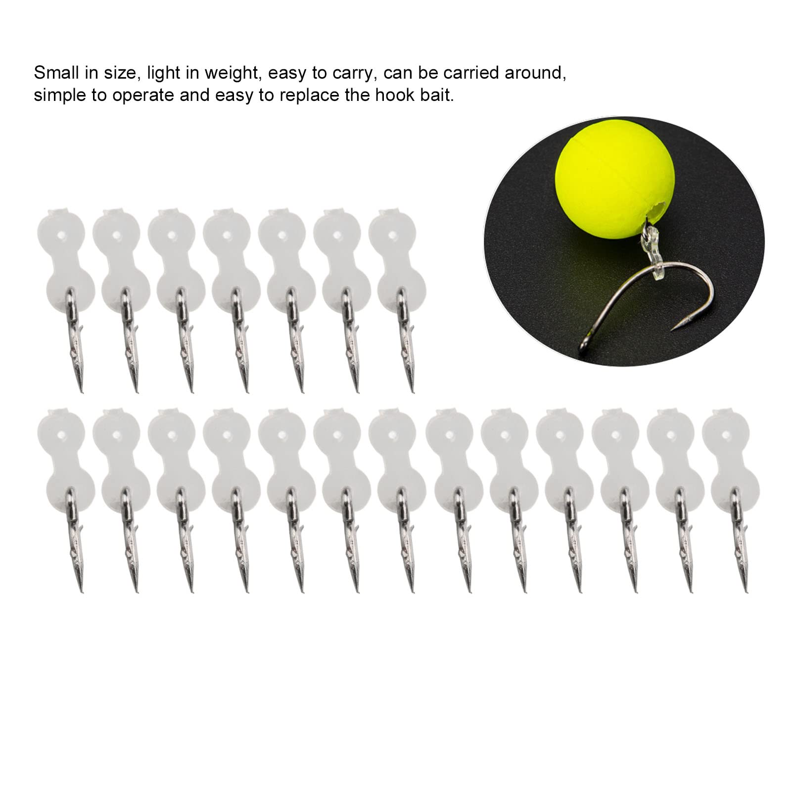 VGEBY Float Bait Needles,20Pcs White Floating Fishing Carp Lures Fish Gear Supplies Accessories Bait Needle Fish for Making Rigs (7mm) Other Fishing Tools and Accessories