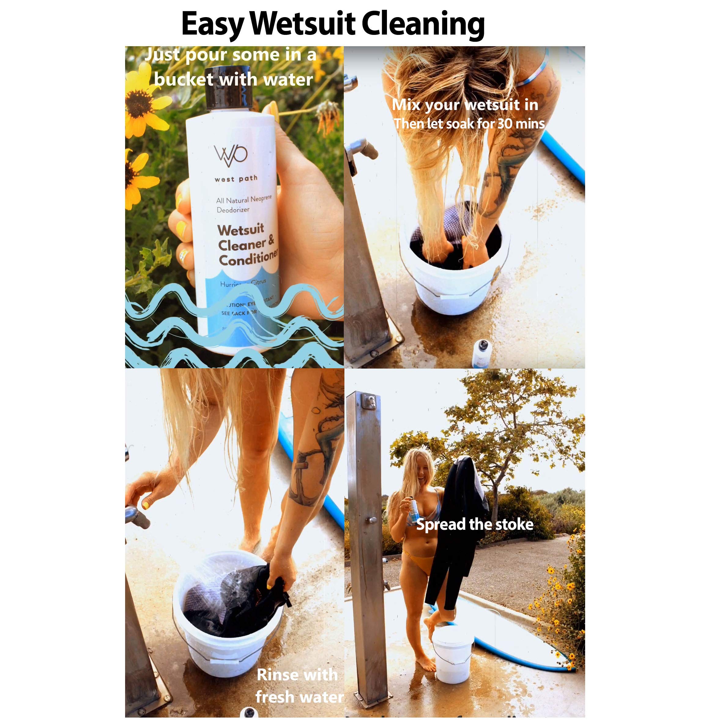 Wetsuit Cleaner/Neoprene Cleaner | All Natural Wetsuit Shampoo & Conditioner Wash – Citrus Deodorizer – Eco/Reef Safe/Biodegradable/Made in USA (1)