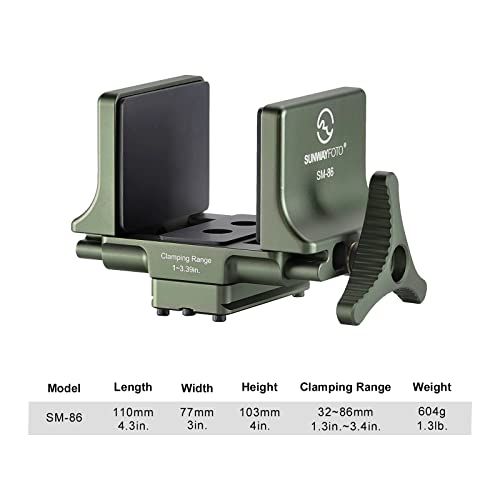 SUNWAYFOTO SM-86 Hunting Tripod Rifles Gun Rest for Shooting Saddle Mount to Arca Swiss Clamp Adapter