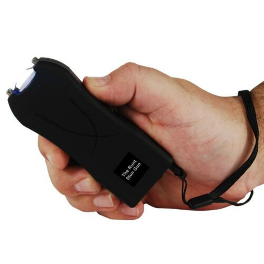 Self Defense Protection Bundle (1) Runt 20 Million Volt Stun Gun (1) Pepper Shot .5 OZ O.C. Pepper Spray with Quick Release Key Ring