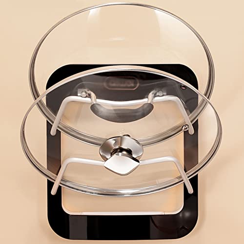 SEYFI Wall Mount Drain Countertop Pot Lids Rack, Kitchen Countertop Pot Lid Holder, Cutting Board Stand, Multi-Functional, for Baking Pan, Trays