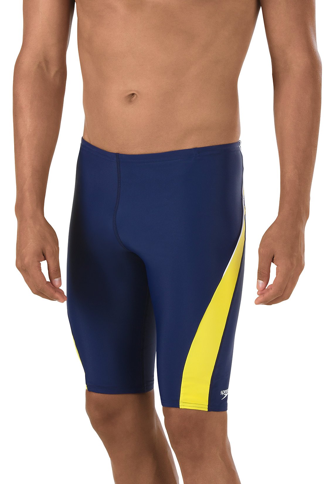 Speedo Men's Swimsuit Jammer PowerFlex Eco Taper Splice Team Colors - Manufacturer Discontinued