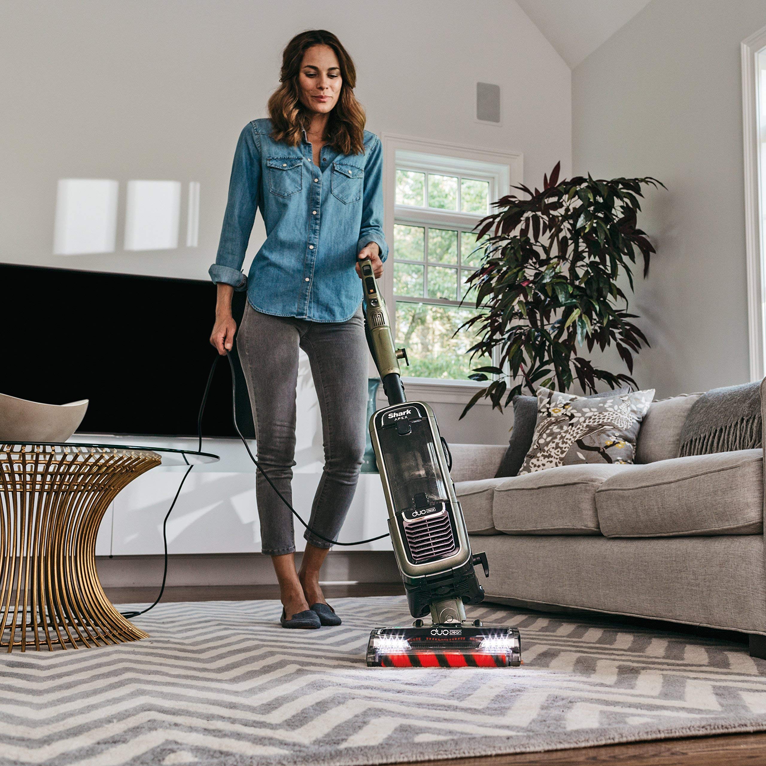 Shark AX951 APEX DuoClean HEPA Filter Anti Allergen Multi Surface Lift Away Upright Bagless Vacuum Cleaner, Green (Renewed)