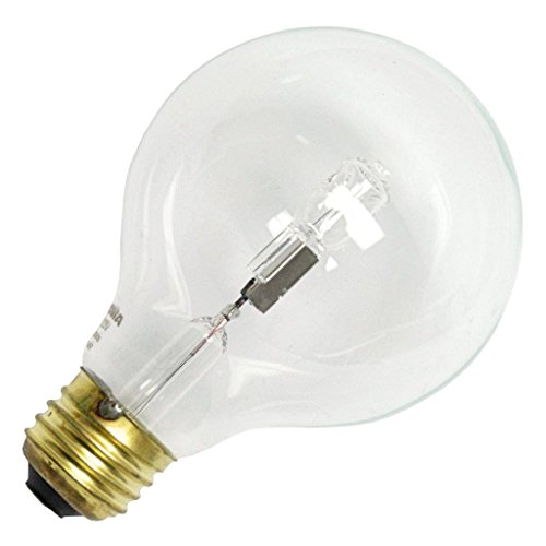 SYLVANIA 40W Halogen G25 Globe Décor Light Bulb, 500 Lumens, 2850K, Medium Base, Clear, Soft White (52575)