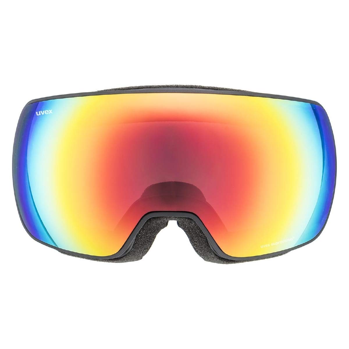 uvex compact FM, lunettes de ski Adulte unisexe, black mat/rainbow-rose, one size