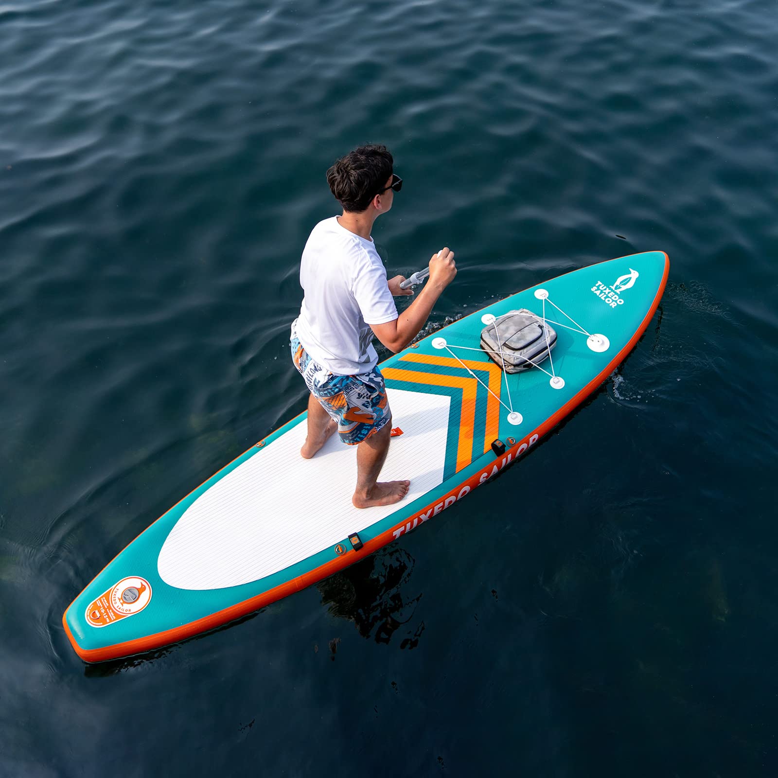 Tuxedo Sailor Inflatable 11'×30"×6" Ultra-Light SUP for All Skill Levels Everything Included with Stand Up Paddle Board, Adj Paddle, Pump, ISUP Travel Backpack, Leash 10L Waterproof Bag