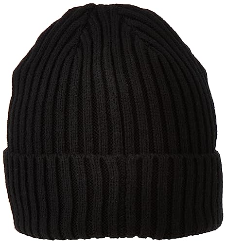 Timberland Men's Rib Shallow Beanie, Black, One Size