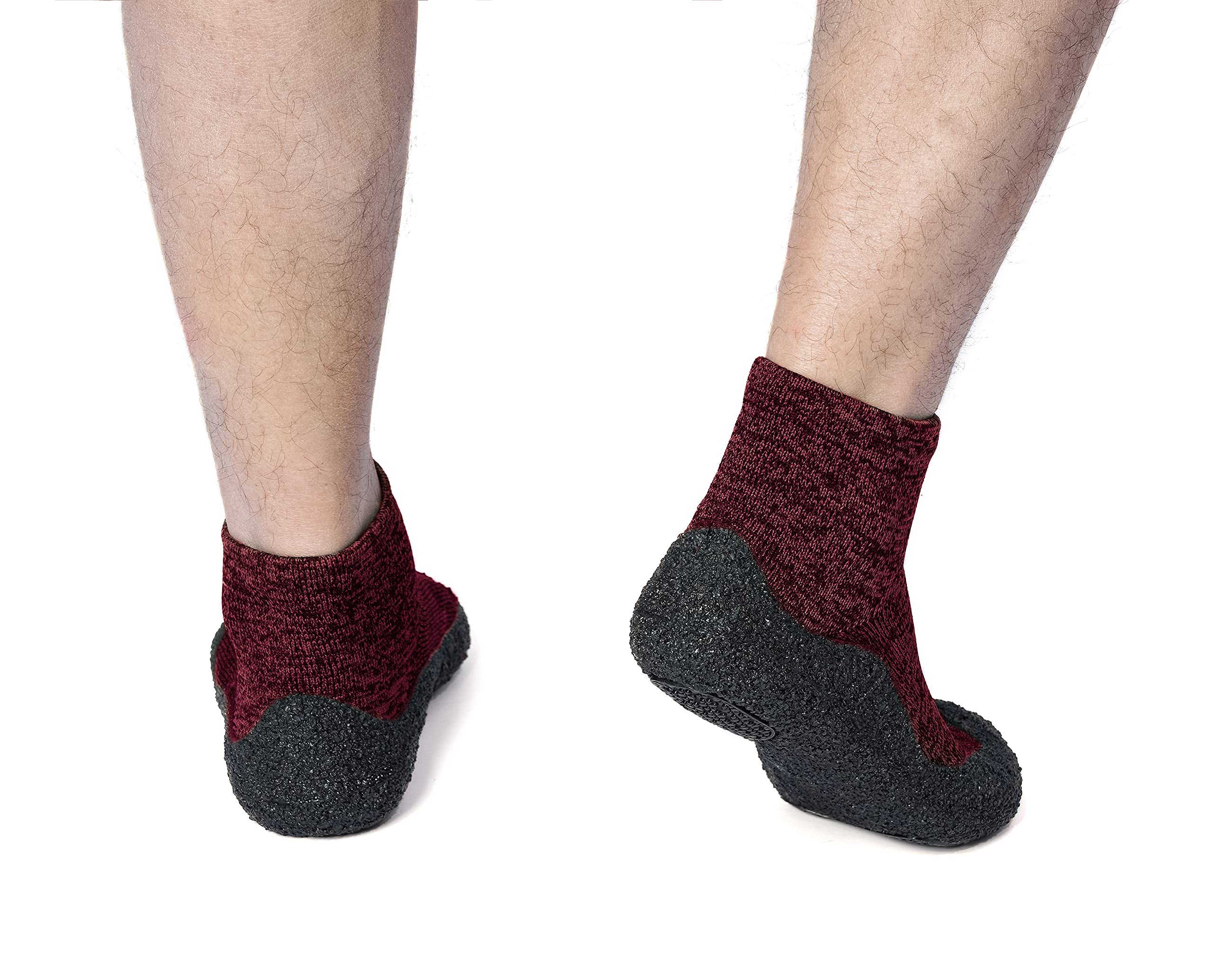 WHITIN Pilates Sock Shoes Women with Grip Toe Bare Mesh Lightweight Comfy Knit Driving Slippers Size 7 Sockshoes Barefoot Ballet Minimalist Zero Drop Red