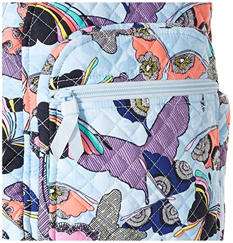 Vera Bradley Women's Cotton Small Backpack, Butterfly By - Recycled Cotton, One Size