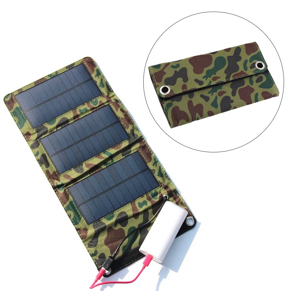 Solar Panel Charger Werpro 22×12×4 5w 5v Waterproof Foldable Portable Solar Panel Charger Outdoor Mobile Power Bank USB