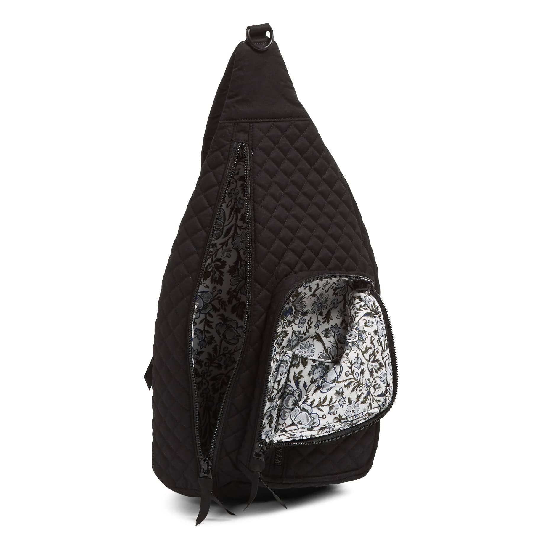 Vera Bradley Women's Cotton Sling Backpack, Citrus Paisley - Recycled Cotton, One Size