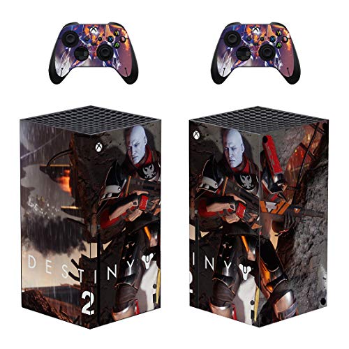 X-box-Series-X Skin Set Vinyl Decal Skin Stickers Protective for X-box-Series-X Console Kinect 2 Controllers - Destiny 2 (only fit X-box-Series-X )