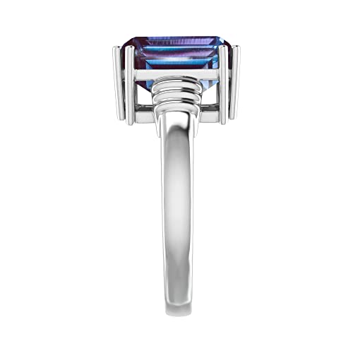 V3 Jewelry Sterling Silver with Color Changing Alexandrite Solitaire Ring