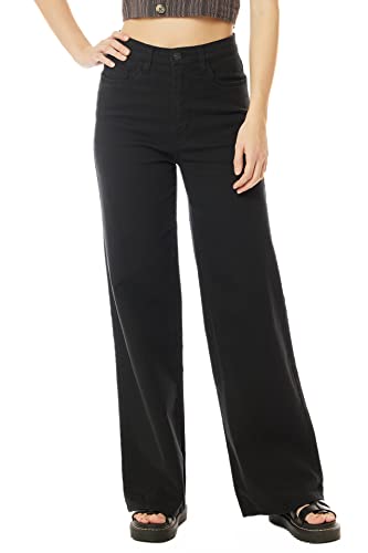 Unionbay Women's Sloane Stretch Twill Wide Leg Pant, Black, 5