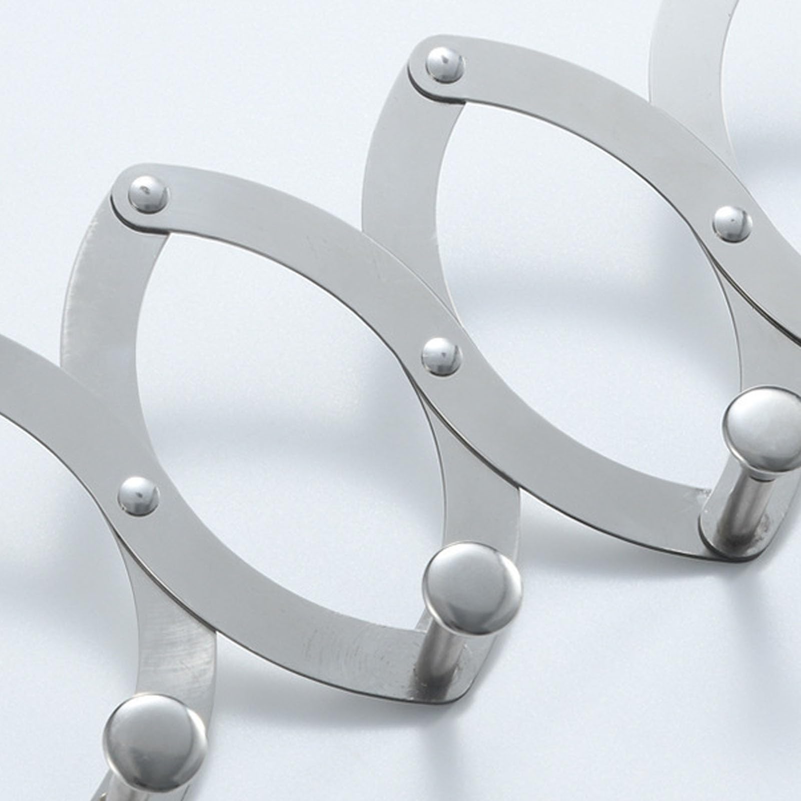 Syrisora Hooks Over The Door Hook Stainless Steel Over Door Hanger for Coat Hat Towels Hanging Bathroom Organizer Telescopic Towel Rack 6 Hooks