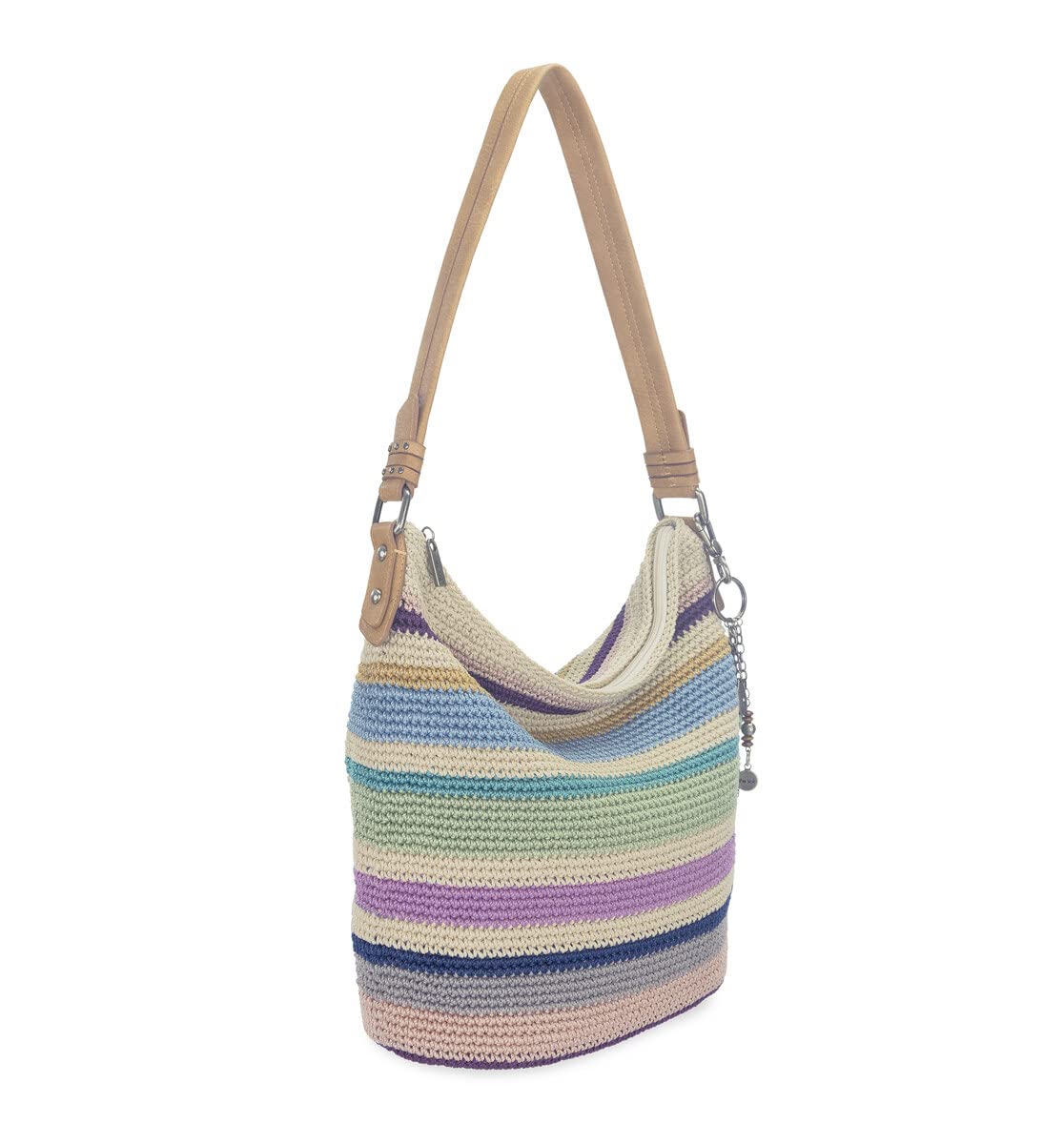 The Sak Sequoia Hobo Bag in Hand-Crochet, Soft & Slouchy Silhouette, Timeless & Elevated Design, Mendocino Stripe