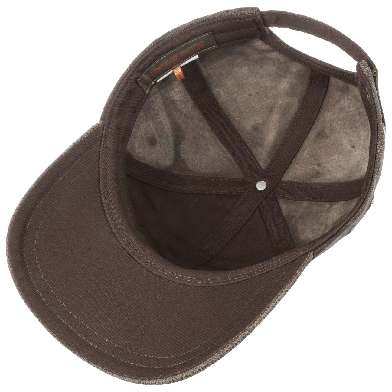Stetson Liberty Leather Cap Men brown One Size