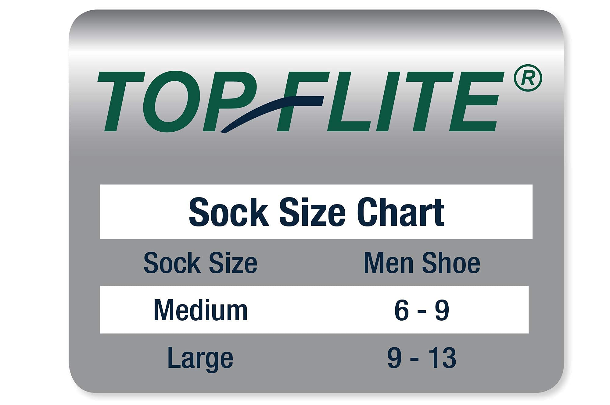 Top Flite Mens Ultra Dri No Show Cushion Socks 4 Pair Pack (Khaki, Large, l)