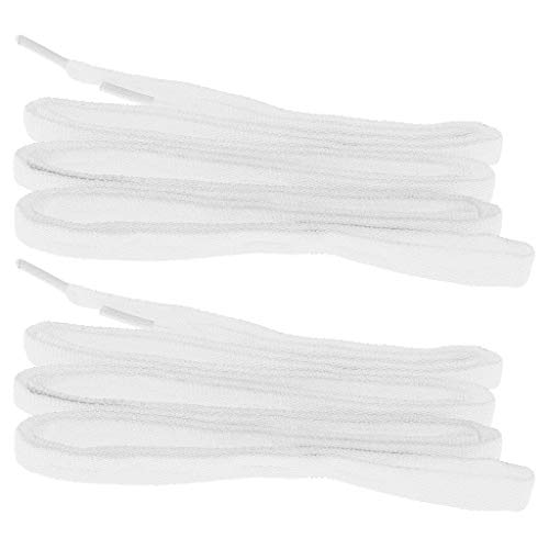 SM SunniMix Replacement Roller Skates Shoelace Strings for Hockey Ice Skates Boots Shoes Accessories Unisex 6ft Long - White, 180cm