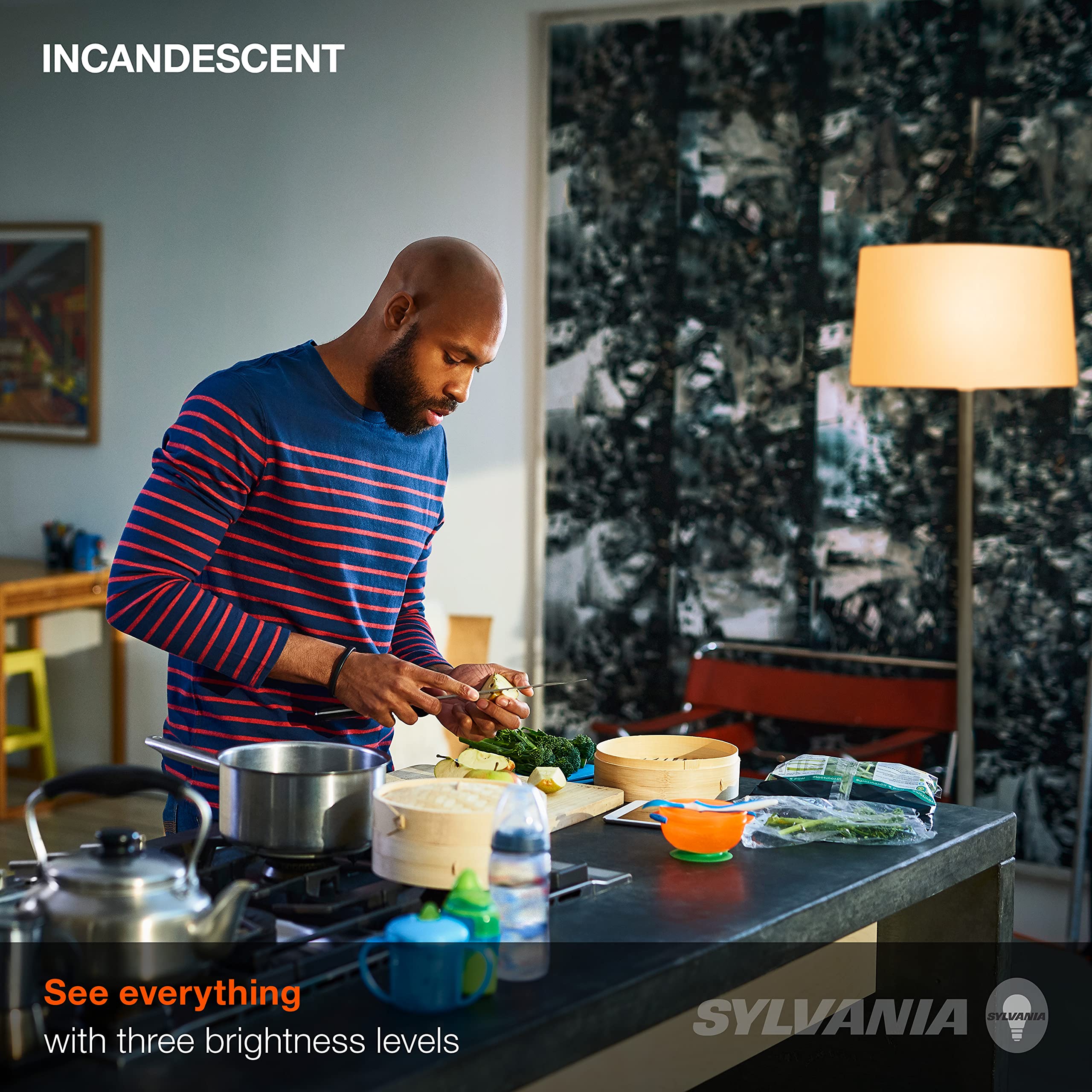 SYLVANIA Incandescent Double Life 3-Way A21 Bulb, 50/100/150W, 500/1350/1850 Lumens, Medium Base, 2850K, Soft White - 2 Pack (18167)