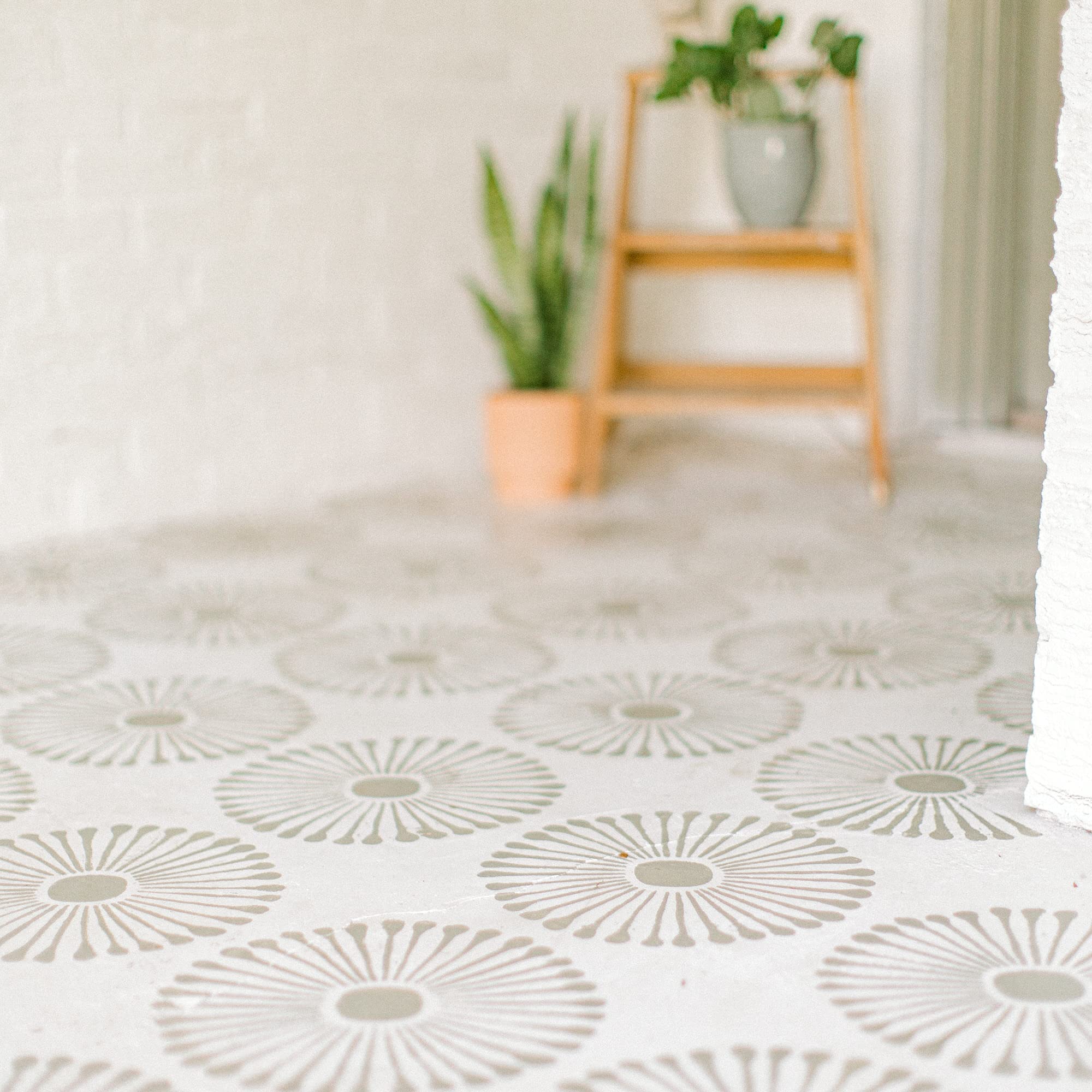 Reusable Tile Stencil 12x12 (2 Pack) | Large Floor Stencils for Painting Floors 12x12 | Wall Stencils for Painting | Concrete Stencils for Patio | Boho Stencil | Paint Stencils for Walls and Floors