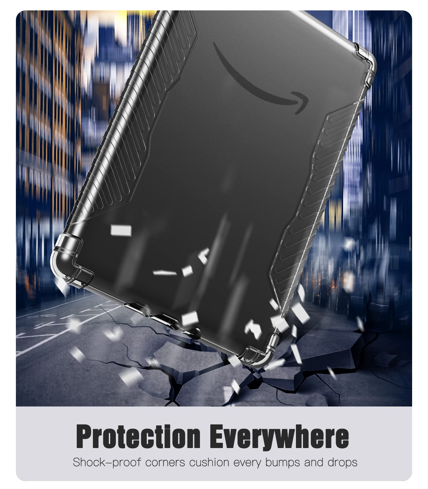 TiMOVO Case Fits All-New Kindle Paperwhite (6.8", 11th Generation, 2021 Release), Soft TPU Protective Case Cover with Reinforced Corners, Slim and Lightweight Transparent Anti-Scratch Cover, Clear