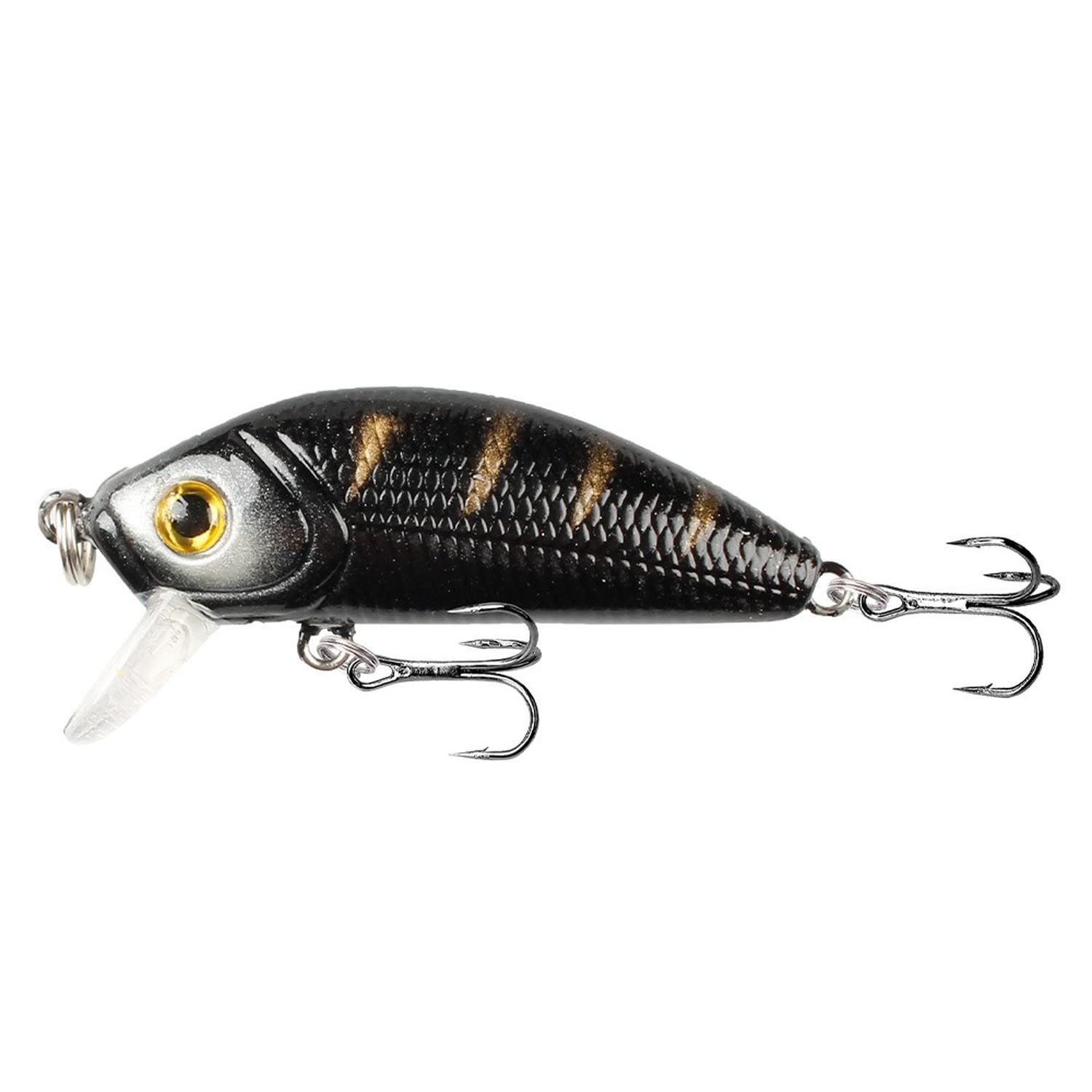YFGOTFY 7pcs Topwater Lures Crank Baits Wobbler Bionic Swimming Lures Professional ABS Hard Baits Fishing Lures Kit Swimbait with 2 Hooks Fishing Tackle