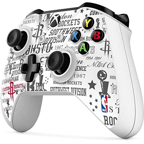 Skinit Decal Gaming Skin compatible with Xbox One S Controller - Officially Licensed NBA Houston Rockets Historic Blast Design