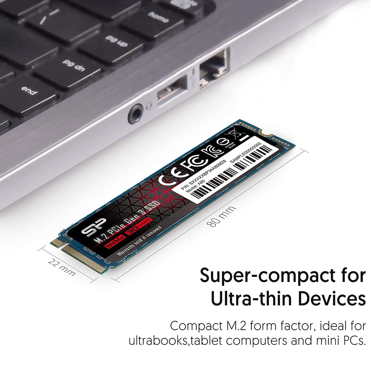 Silicon Power SP512GBP34A80M28 Ssd 512gsp Sp512gbp34a80m28 R