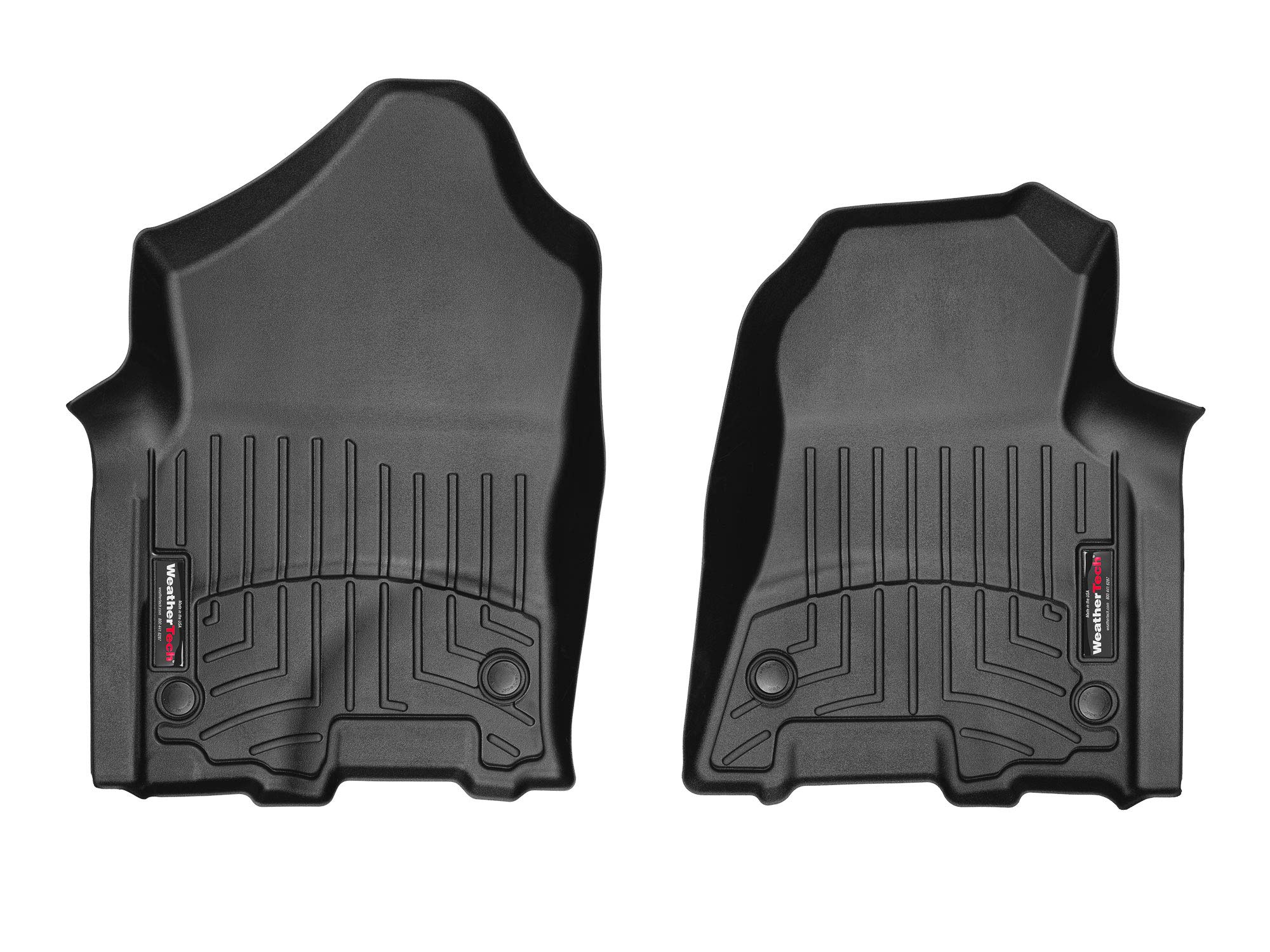 WeatherTech Custom Fit FloorLiners for Ram Truck 1500, Ram 1500 TRX, Ram Truck 1500 TRX, Ram 1500-1st Row (4414281), Black