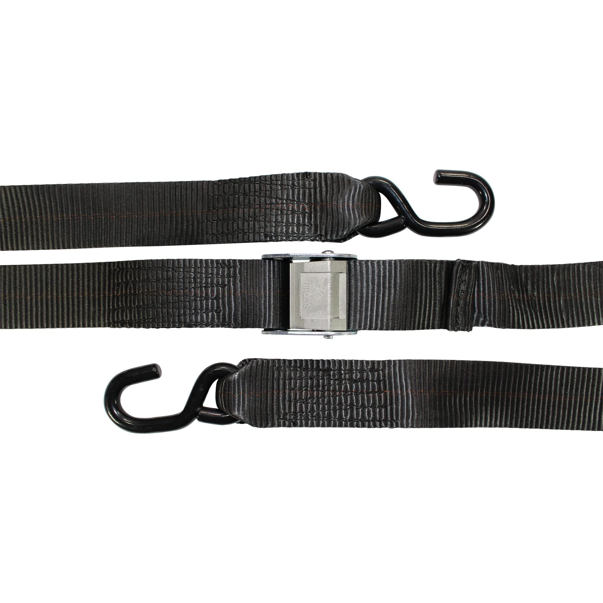 SGT KNOTS Gunwale Boat Straps with Zinc Plated Hooks - Heavy Duty Cam Buckle Transom Strap (2" x 16ft)
