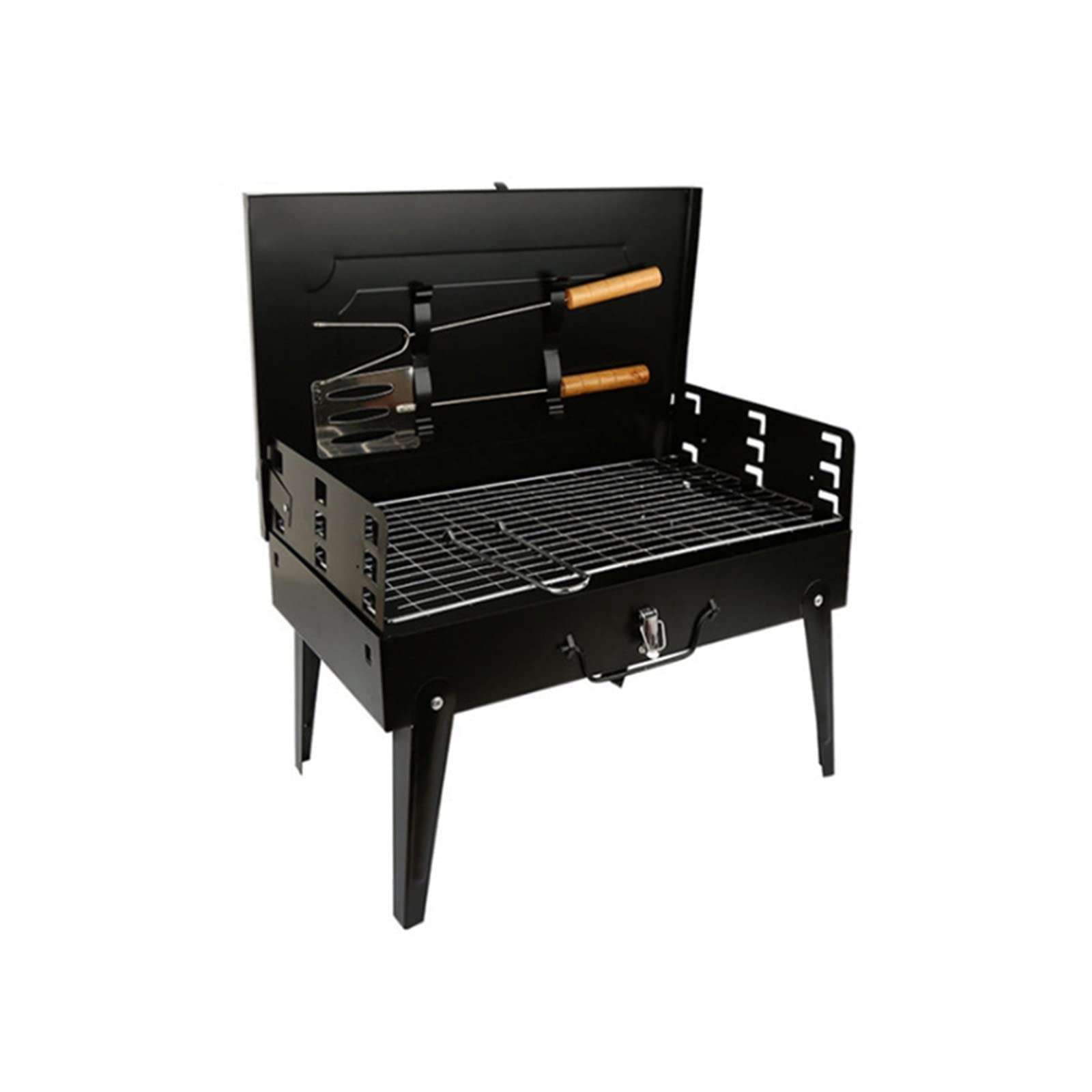 TAMYID Charcoal Grills, Outdoor Charcoal BBQ Grill, Portable Small Grills And Smokers Folding Tabletop Grills, For Camping Patio Backyard