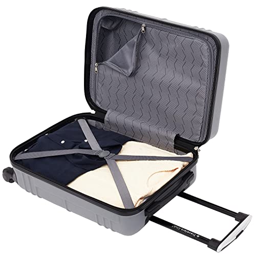 Travelers Club Richmond Spinner Luggage, Charcoal, Carry-On 20-Inch