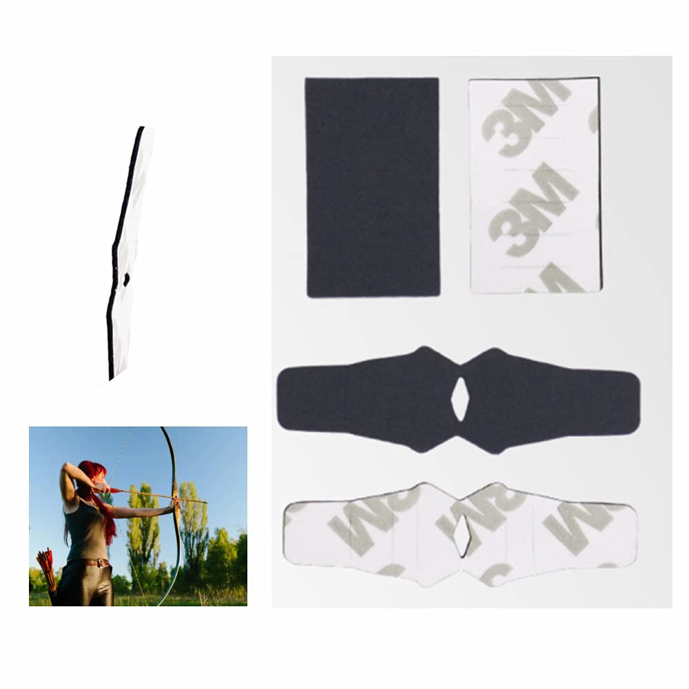 Xbgozly Arrow Rest Anti Slip Sticker Set, Archery Recurve Bow Arrow Rest Sticker Pad Drop Away Arrow Rest QAD Rest Felt Compound Bow Hunting Accessory for QAD HDX Drop Away Arrow Rest