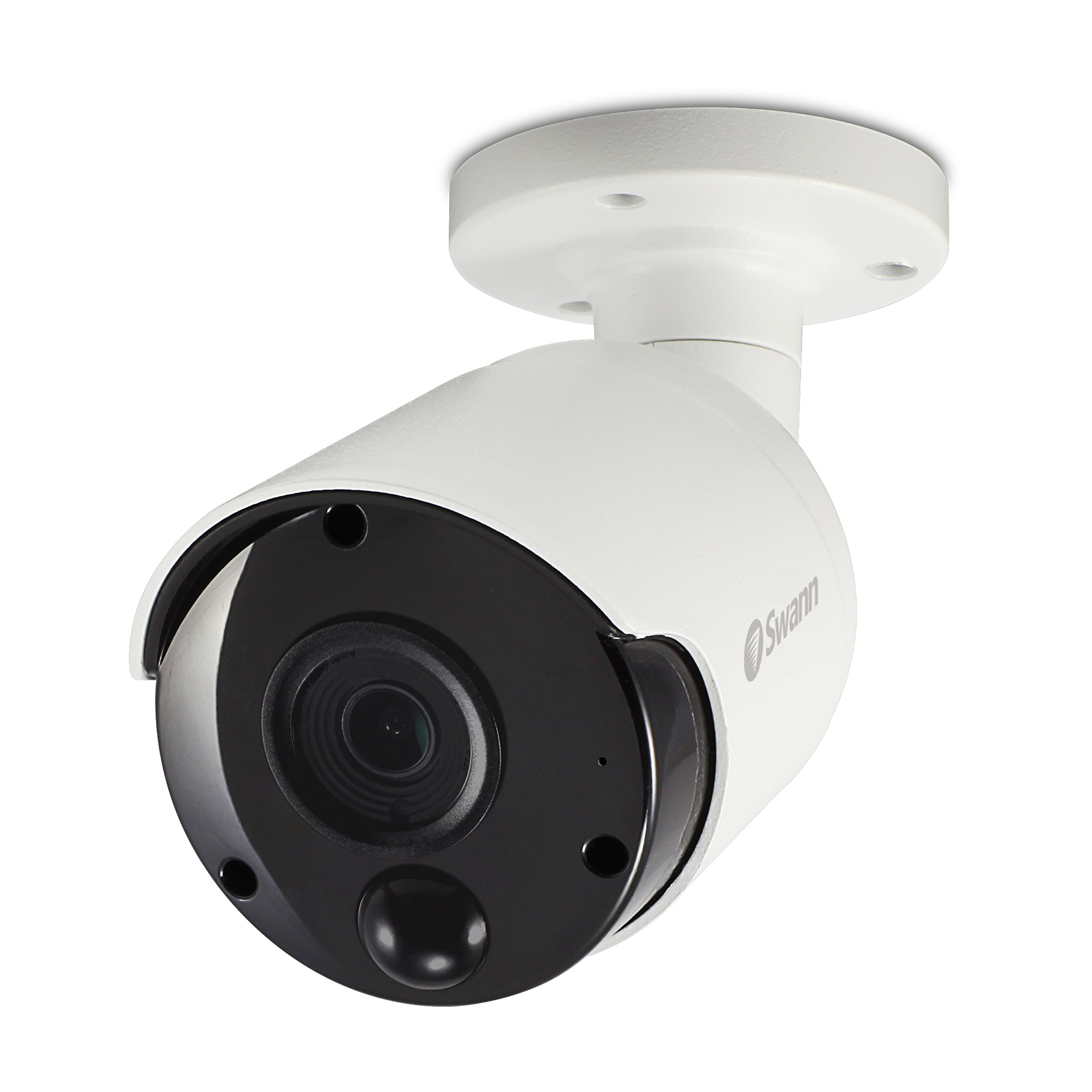 Swann Home Security Camera, POE Cat5e NVR 4K HD Video, Indoor or Outdoor Wired Surveillance CCTV, Color Night Vision, Heat Motion Detection, Metal Housing, Face Recognition, 2-Way Talk
