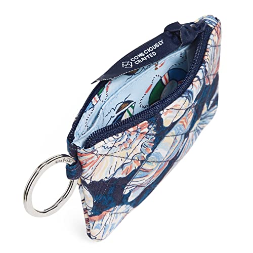 Vera Bradley Women's Cotton Zip Wallet ID Case, Morning Shells - Recycled Cotton, One Size US