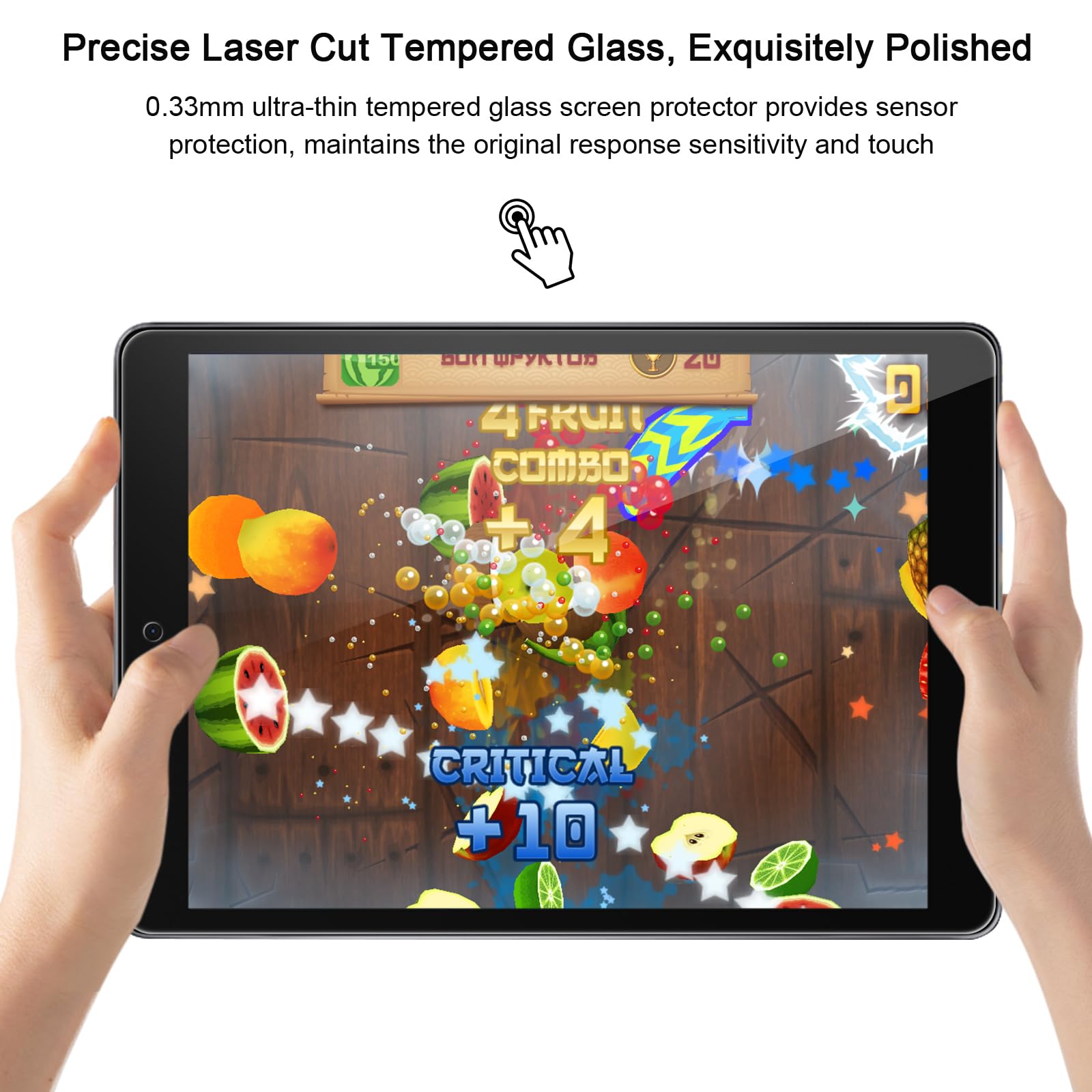 SIBEITU 2 Pack Screen Protector for iPad 9th Generation 2021, iPad 10.2 Inch HD Clear 9H Hardness Tempered Glass Film Compatible with iPad 8th 7th Generation 2020/2019, Scratch Resistent