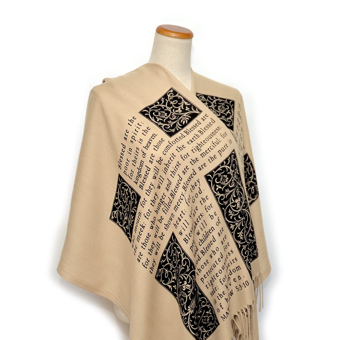 Universal Zone Christian Bible Verse Scarf (Psalm 23 and The Beatitudes)