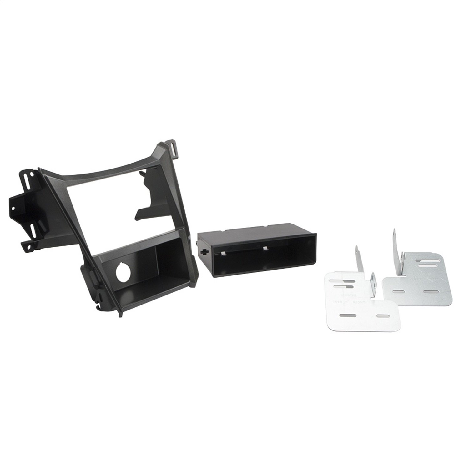 Scosche GM5216B Compatible with 2010-17 Chevrolet Equinox / GMC Terrain ISO Double DIN & DIN+Pocket Dash Kit Black