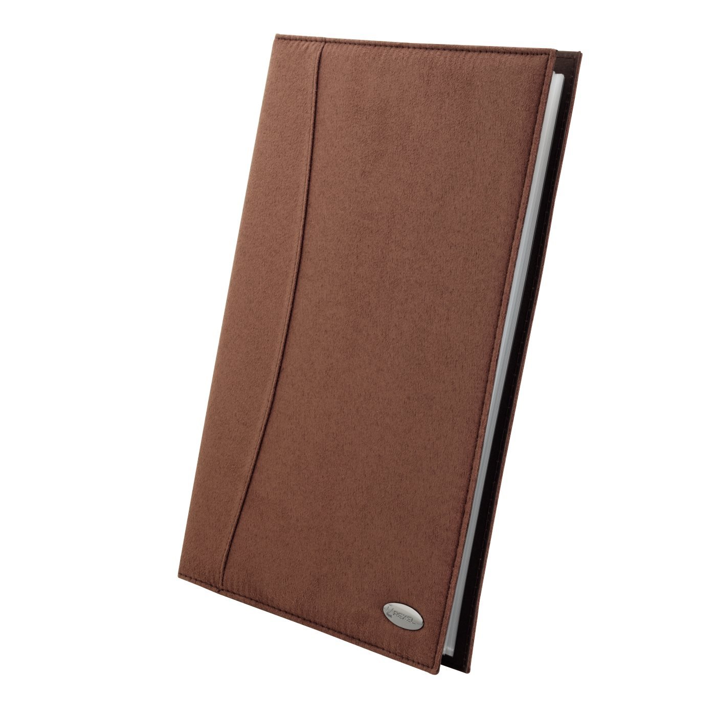 Rexel Soft Touch Display Book A4 Chocolate Suede (36 Pockets), Black
