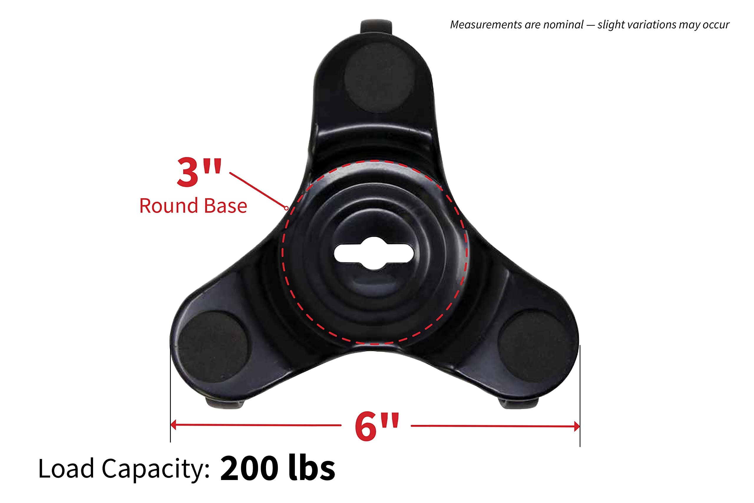 Shepherd Hardware 7299E Tri-Dolly, 6-Inch, Black 4-Pack