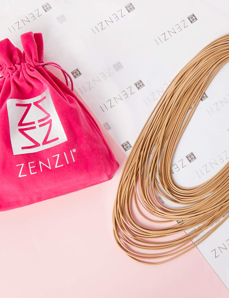ZENZII Multi Strand Statement Bib Necklace for Women (Red)
