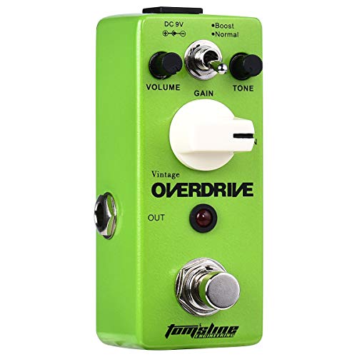 Tom'sline Overdrive Effect Pedal - Mini Guitar Vintage Overdrive 2 Modes for Electric Guitar with True Bypass (AGR-5D) …
