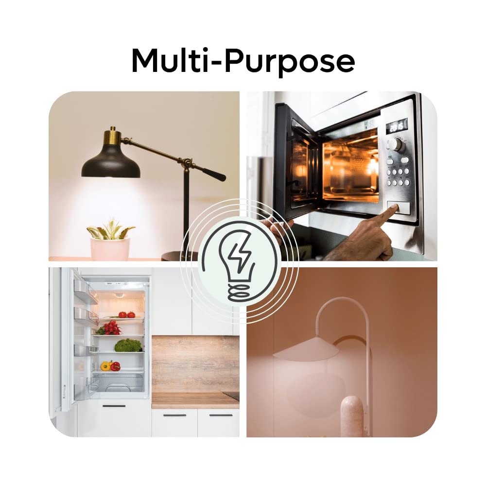 Sterl Lighting T4 Light Bulb Clear 10 Pack Incandescent 120V 15W 80Lm Dimmable E12 Base Warm White 2700K. Exit Sign, Stove Hood, Oven Light, Picture Frame, Himalayan Lamp