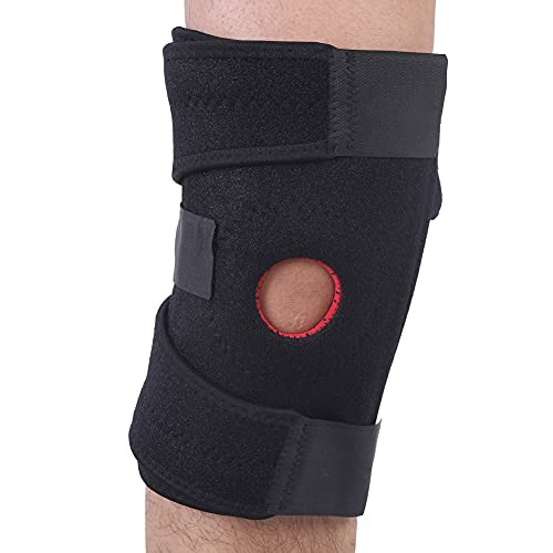 TOPINCN Knee Support Brace, Size Adjustable Knee Brace Moisture-wicking Neoprene Minor Knee Injury Protect Portable for After Surgery for Knee Strain